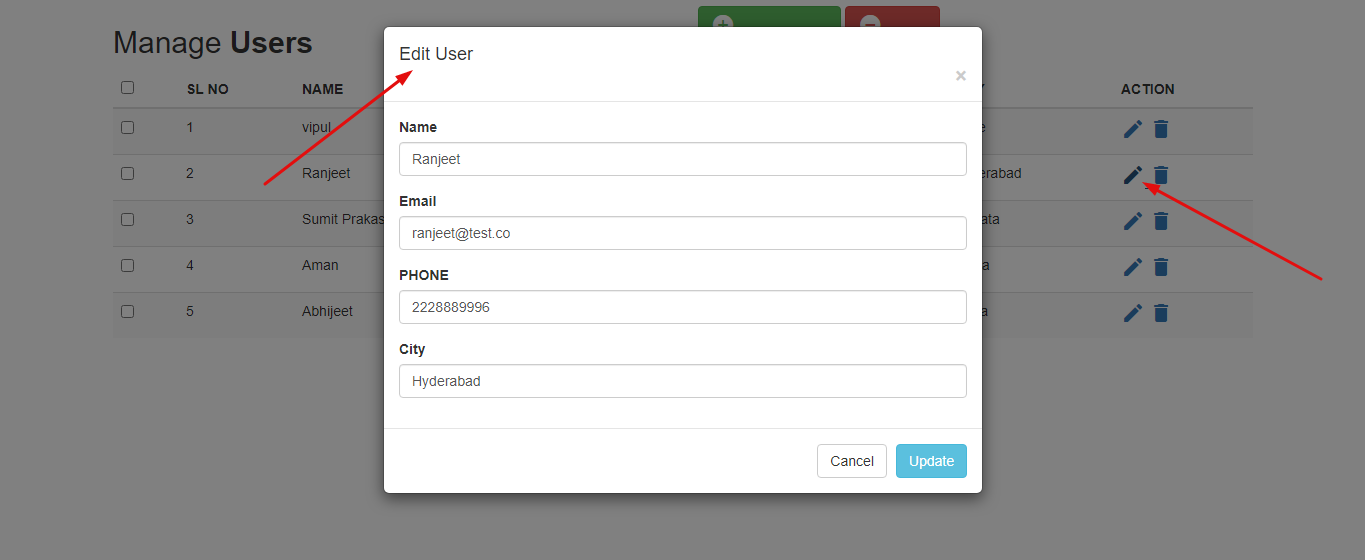 Crud Operation In Php Using Ajax Codehunger Blog